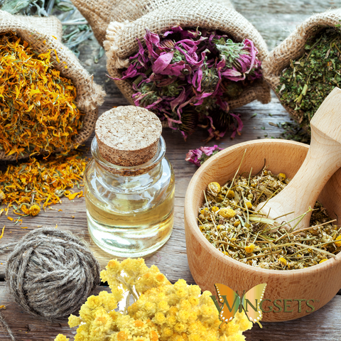 Calendula, Chamomile and Helichrysum Infused Herbal Oil, certified org – Wingsets